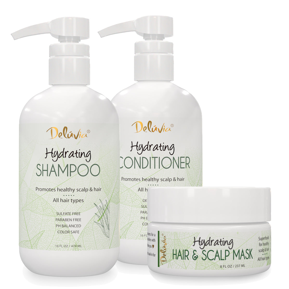 Shampoo & Conditioner & Mask (3pk) – Deluvia