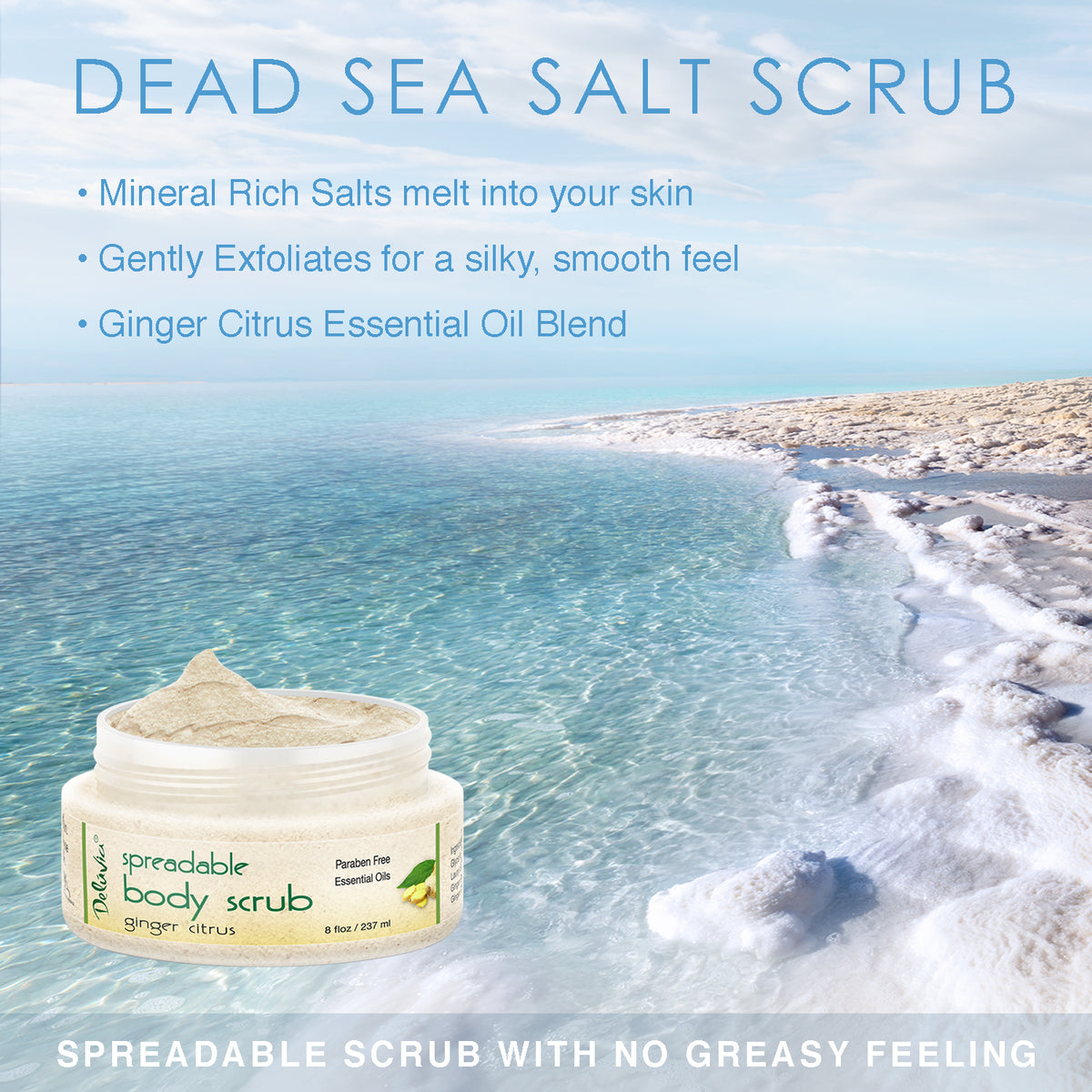 Ginger Citrus Spreadable Body Scrub – Deluvia